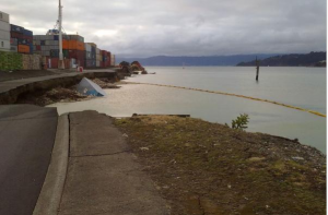 Landslides and liquefaction from the Cook Straits earthquake yesterday ...