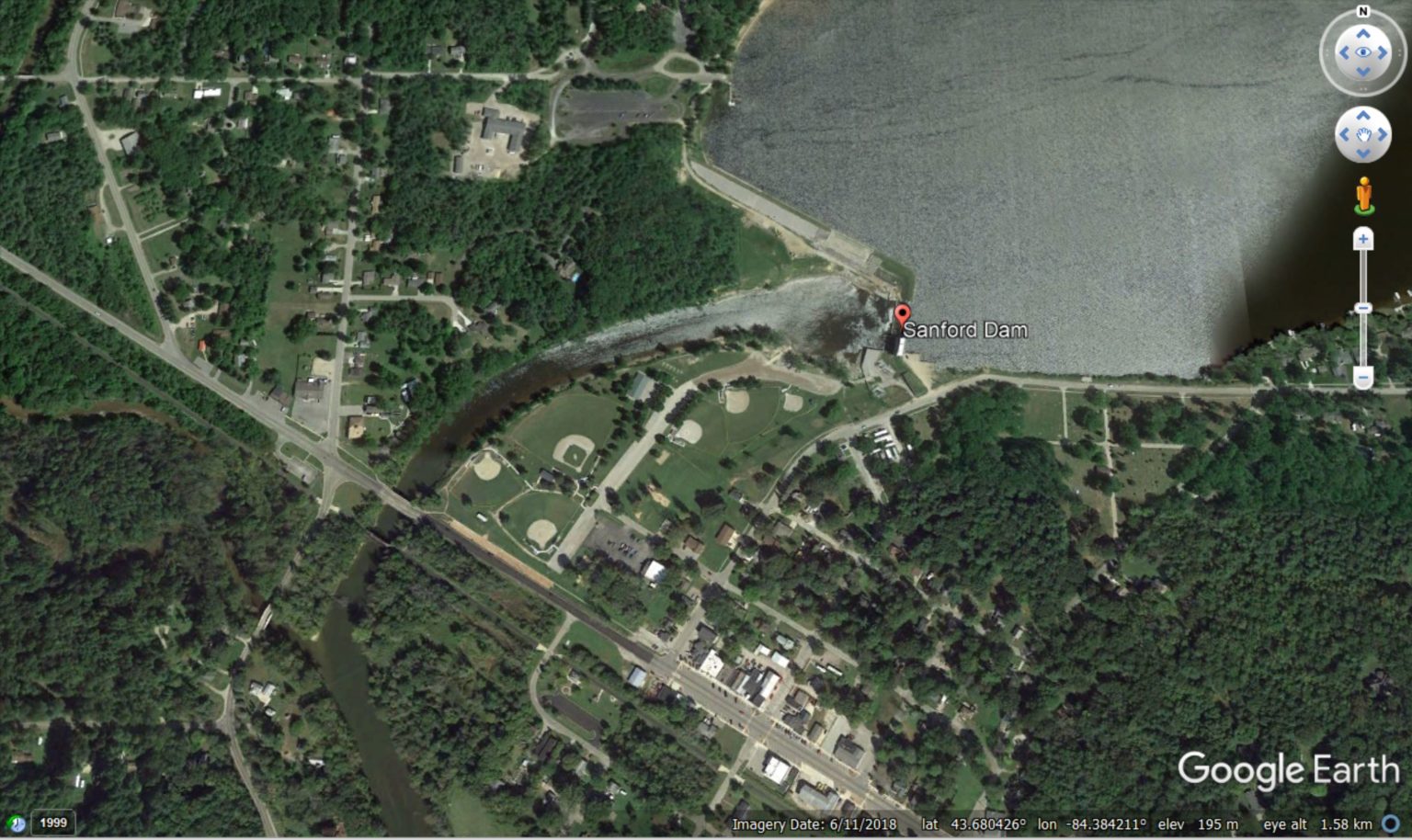 The aftermath of the Sanford dam failure in Michigan - The Landslide ...