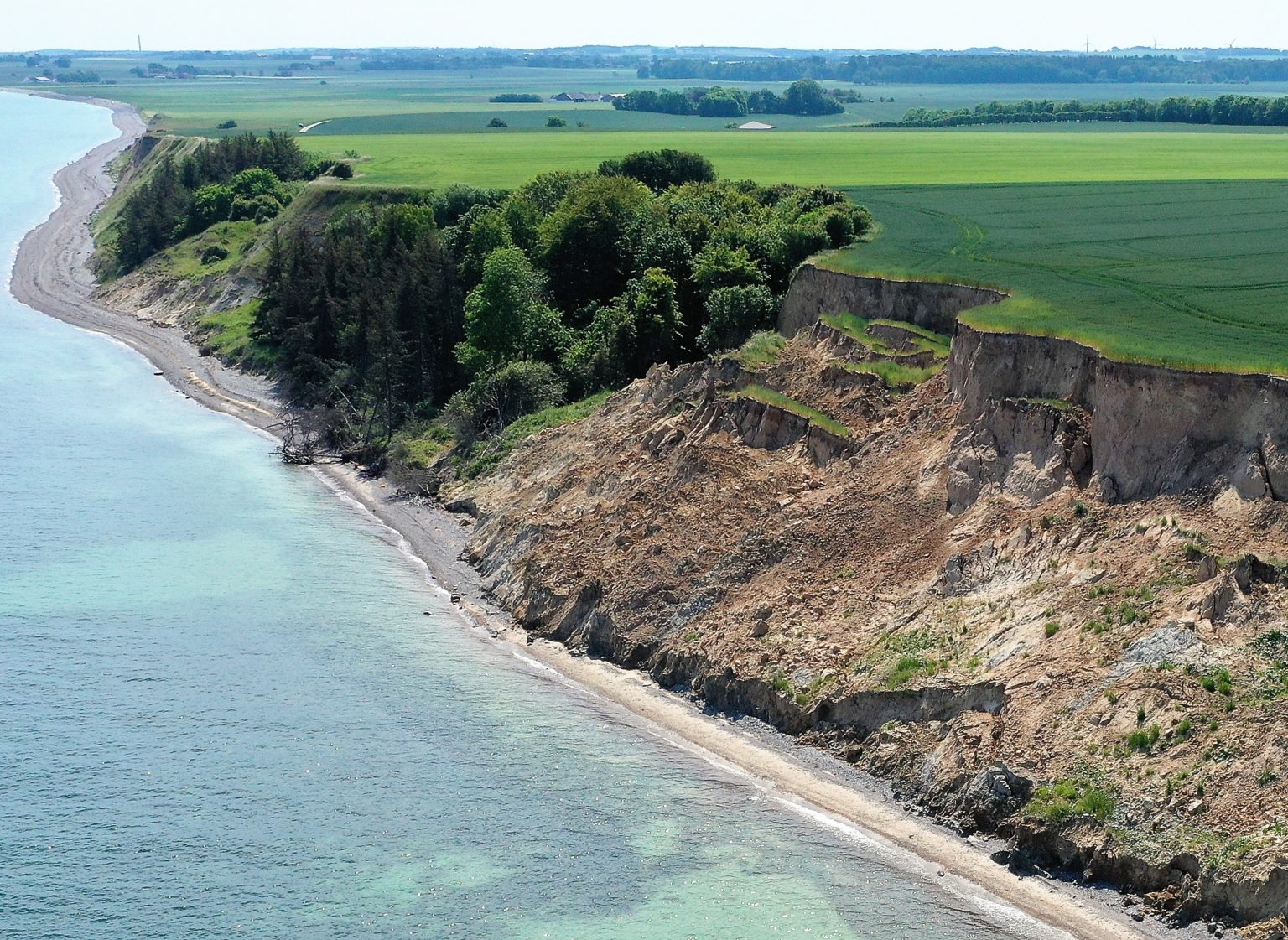 The Gjerrild Klint landslide on the east coast of Jutland, Denmark ...
