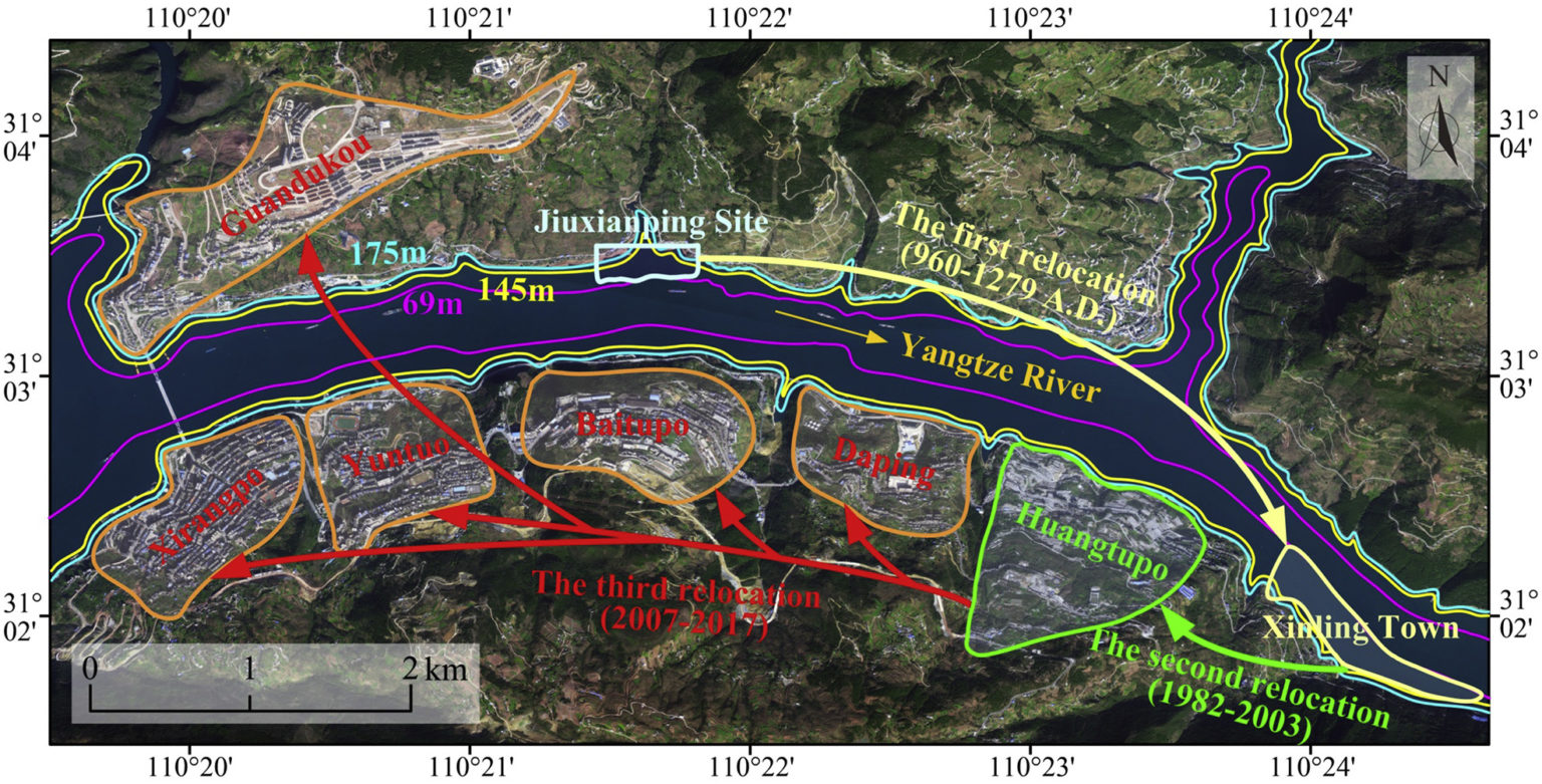 Badong, China: population relocation due to landslides associated with ...