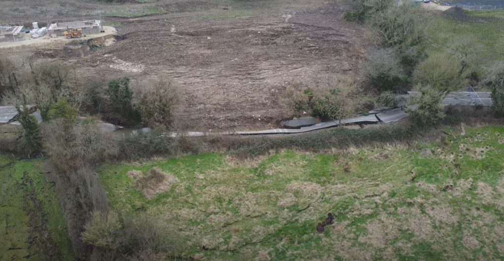 A drone video of the B4069 Lyneham landslide - The Landslide Blog - AGU ...